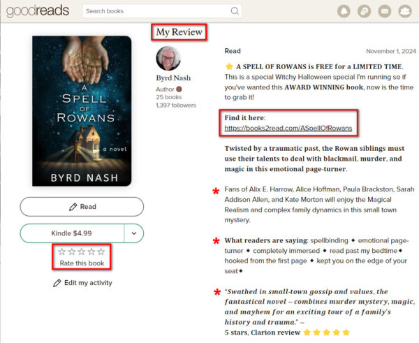 How authors can use Goodreads - Byrd Nash | Official website of author ...